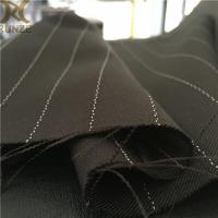 China Elegant Women Dress 95% Polyester 5% Viscose Plain Stripes Fabric For Woolen Blazer Fabric Suits for sale
