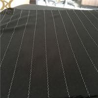 China Elegant Women Dress 95% Polyester 5% Viscose Plain Stripes Fabric For Woolen Blazer Fabric Suits for sale