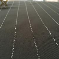 China Elegant Women Dress 95% Polyester 5% Viscose Plain Stripes Fabric For Woolen Blazer Fabric Suits for sale