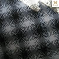China Technics Woven Black and White Check Plaid Cation Polyester Fabric for Coat and Jacket for sale
