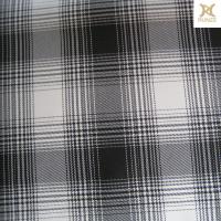 China Technics Woven Black and White Check Plaid Cation Polyester Fabric for Coat and Jacket for sale