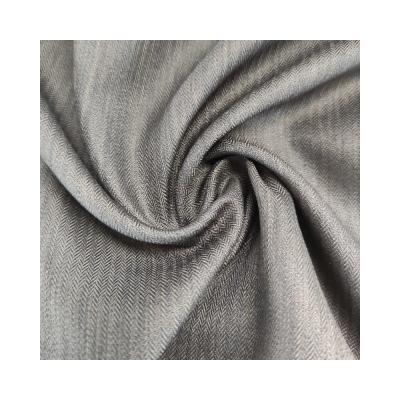 China 123gsm Solid Dye GRS Standard 100% RPET 170D Herringbone Fabric for Recycled Garments for sale