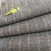 China Density customized Woven Black And White Yarn Double Stripes Fabric For Suits Outfits for sale
