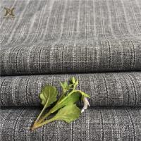 China Density customized Woven Black And White Yarn Double Stripes Fabric For Suits Outfits for sale