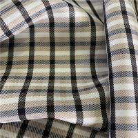 China Style TWILL 190gsm Polyester Cation Check Woolen Like Tweed Fabric for Suits Jacket Outfit for sale