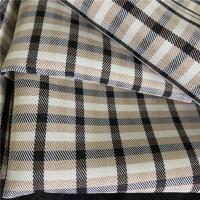 China Style TWILL 190gsm Polyester Cation Check Woolen Like Tweed Fabric for Suits Jacket Outfit for sale