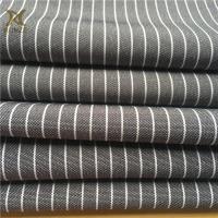 China 300D*300D Cation Polyester Woven Plain 7MM Stripe Suiting Fabric Linen Fabric for Fashion for sale