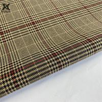 China Medium Weight Recycled Polyester Woven RPET Yarn Dyed Check Fabric for Blazers and Formal Suits for sale