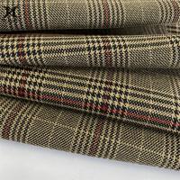 China Medium Weight Recycled Polyester Woven RPET Yarn Dyed Check Fabric for Blazers and Formal Suits for sale