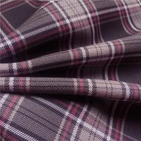 China Polyester Yarn Dyed Twill Woven Four-Color Lattice Fabric for Lady Dress Grid Suiting Cloth for sale