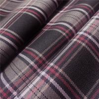China Polyester Yarn Dyed Twill Woven Four-Color Lattice Fabric for Lady Dress Grid Suiting Cloth for sale