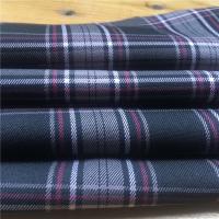 China Polyester Yarn Dyed Twill Woven Four-Color Lattice Fabric for Lady Dress Grid Suiting Cloth for sale