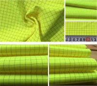 China Cleanroom Clothing Fluorescent Fabric For Multifunctional ESD Lad Coat Cloth Polyester for sale