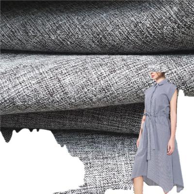 China Woven Plain Two-Tone Polyester Cotton Imitation Linen Shirting Fabric for sale