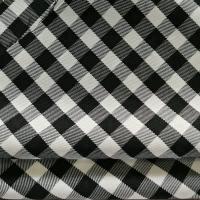 China 200gsm Density Customizable Black And White Plaid Fabric Twill Cloth For Lady Dress RZ18042 for sale