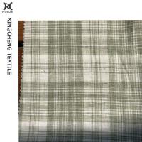China Green And White Check Linen Fabric For Suits With High- 21S*21S Yarn Count Yarn Dyed for sale