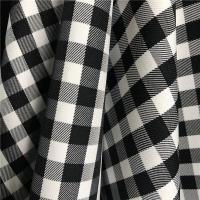 China TWILL 300D Polyester Yarn Dyed Woven Black And White Check Fabric Twill Cloth 57/58 for sale
