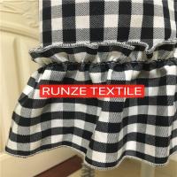 China TWILL 300D Polyester Yarn Dyed Woven Black And White Check Fabric Twill Cloth 57/58 for sale