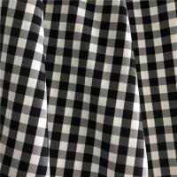 China TWILL 300D Polyester Yarn Dyed Woven Black And White Check Fabric Twill Cloth 57/58 for sale