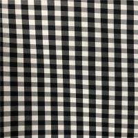 China TWILL 300D Polyester Yarn Dyed Woven Black And White Check Fabric Twill Cloth 57/58 for sale