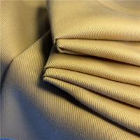 China Soft Peached Khaki 150GSM Polyester Spun Yarn Fabric For Women's Blouses and Uniforms for sale