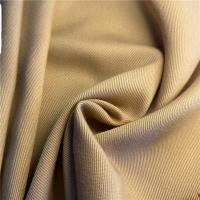 China Soft Peached Khaki 150GSM Polyester Spun Yarn Fabric For Women's Blouses and Uniforms for sale