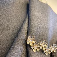 China TR Fabric 220GSM 2/2 Twill Suiting Material Polyester Rayon Spandex Blend for Women Uniform for sale