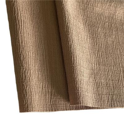 China 170D Poly Women's Dress Cloth Mechanical Stretch Jacquard Slub Imitated Linen Texture for sale
