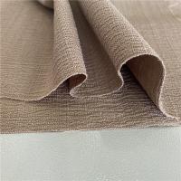 China 170D Poly Women's Dress Cloth Mechanical Stretch Jacquard Slub Imitated Linen Texture for sale