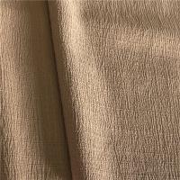 China 170D Poly Women's Dress Cloth Mechanical Stretch Jacquard Slub Imitated Linen Texture for sale