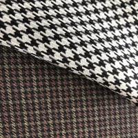 China Houndstooth Polyester Yarn Dyed Check Plaid Fabric 100% Polyester for School Uniform for sale