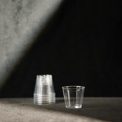 China 1oz Clear PS Plastic Shot Cups - FDA & SGS Certified Disposable Tumblers for Hot/Cold Beverages, 2500pcs Box for sale
