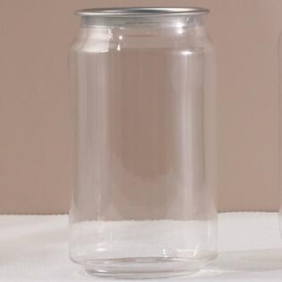 China Custom PET Plastic Beverage Can with Snap-On Lid - Food Safe BPA-Free Container for Juice, Milk, and Tea for sale