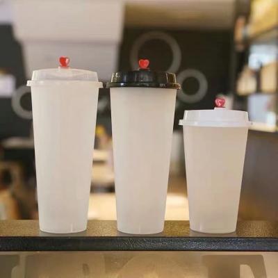 China 17oz Clear Round PP Plastic Cup with PP/PET Lid Options - 90×145mm Dimensions for Boba Tea and Beverages for sale