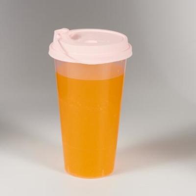 China 17 Oz Disposable Plastic PP Cup with Double-Wall Insulation - 90x145mm Round Clear Design with Flat & Dome Lid Options for sale