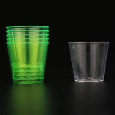 China 1OZ Transparent PS Plastic Cups - 3g Disposable Drinking Cups with Custom Logo for Hot/Cold Beverages for sale