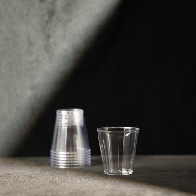 China Customized 2OZ PS Plastic Cups for Hot Cold Beverages Water Juice Wine FDA SGS Certified for sale