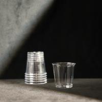 China Round 90ml Transparent PS Plastic Cups for Hot and Cold Beverages Custom Logo for sale