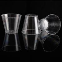China Transparent 8g PS Round Cups 5OZ for Hot and Cold Beverages Water Juice Wine for sale