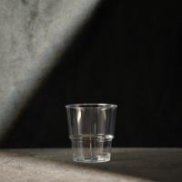 China 180ml Disposable PS Plastic Cups Transparent with Logo Custom for Juice Water 70x50x73mm for sale
