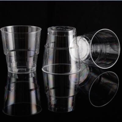 China FDA SGS Certified 180ML Round PS Plastic Cups for Juice Water Party 70x50x73mm for sale
