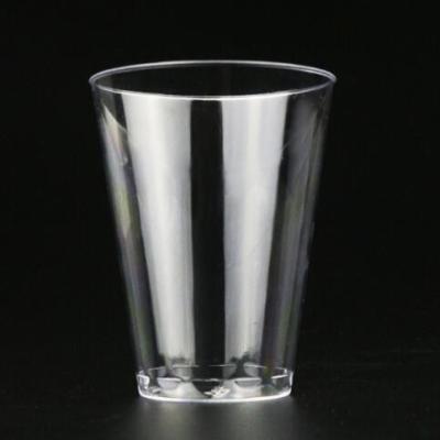 China 10g Disposable Round Transparent PS Plastic Cups With 7oz Volume for sale