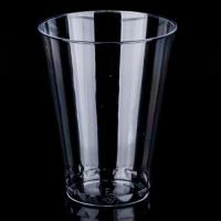 China 210ml Customized Round PS Clear Wine Cups FDA SGS Certified for Juice Water for sale