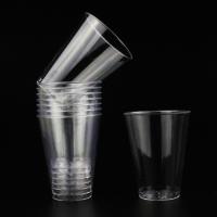 China 7oz Disposable PS Plastic Cups 10g Transparent Cold Drink Cups with Custom Logo for Beverage Packaging for sale