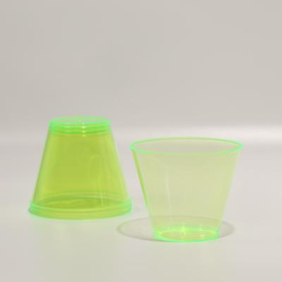 China 9OZ Food Grade PS Plastic Cups Disposable Drinking Cups Custom Logo 500pcs for sale