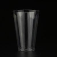 China Transparent PS Plastic Cups 420ML 500pcs Disposable Food Grade Drinkware Custom Logo for sale