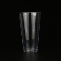 China 16OZ Crystal Clear PS Plastic Cups - 25.5g Disposable Tumblers for Hot & Cold Beverages with Custom Logo Options for sale