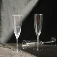 China Disposable Clear PS Plastic Cups 55x60x20.7mm 22.5g for Wine Beverage for sale