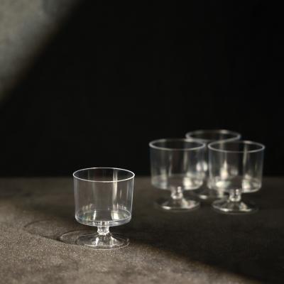 China FDA Certified Disposable PS Plastic Cups 60ml Goblet for Hot Cold Beverages Party for sale