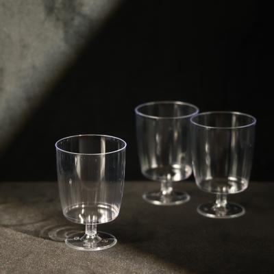 China Food Grade 7OZ Clear PS Plastic Cups 210ml Disposable for Wine Custom Logo for sale